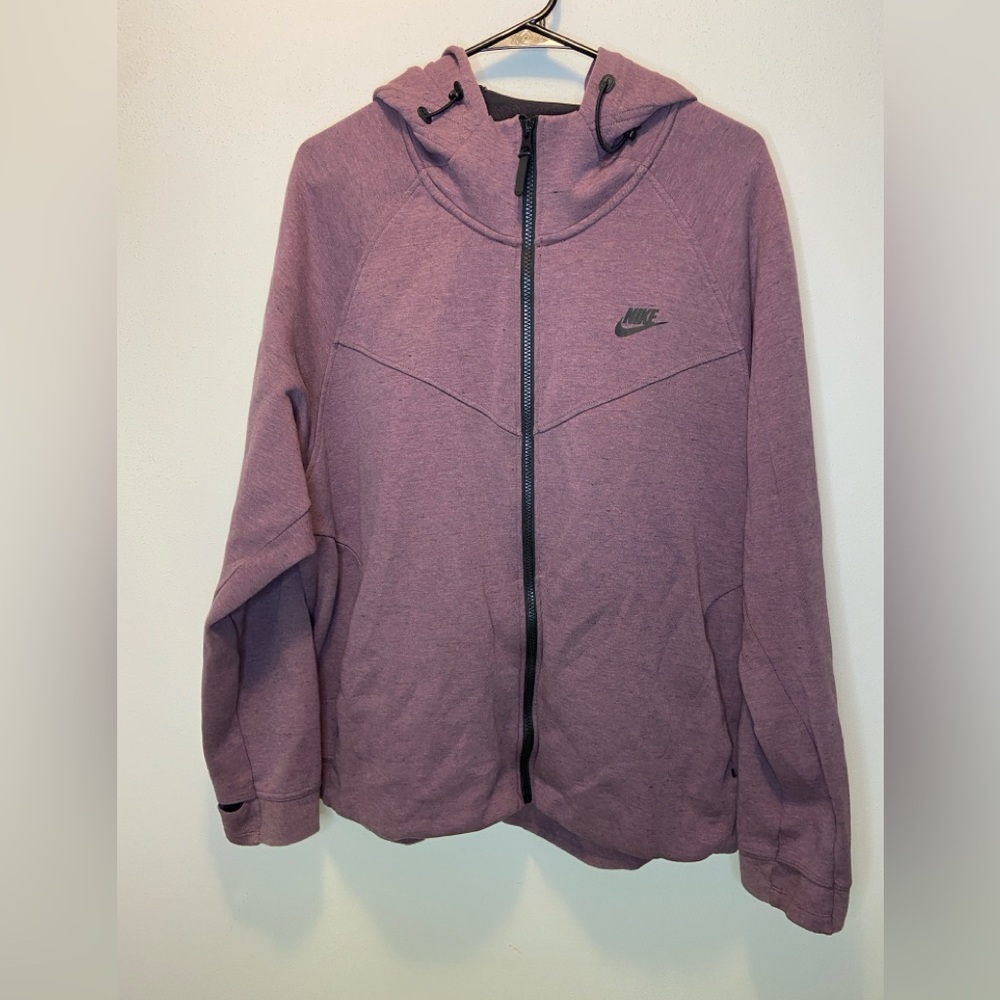 Nike Tech Fleece Full-Zip Windrunner Logo Hoodie - Gem